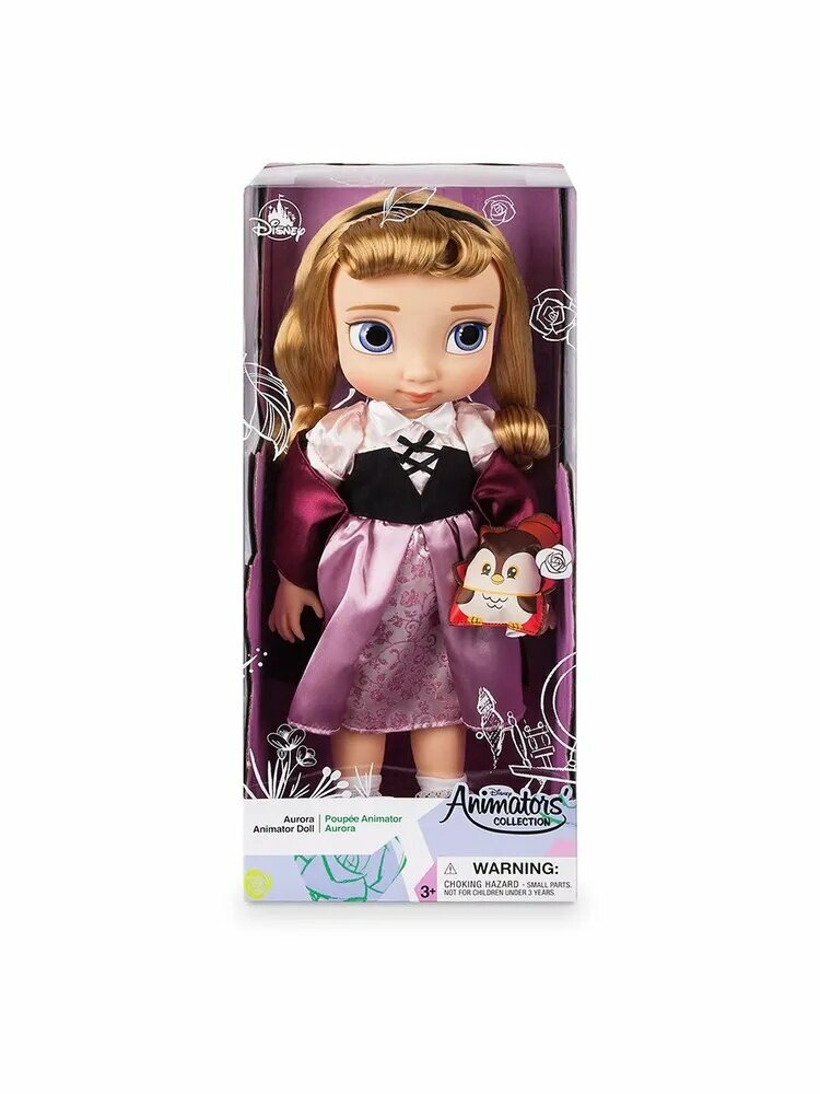 Дисней Disney Animator Sleeping Beauty / Кукла На Шарнирах Одета В Фиолетовое Платье И Поставляется С Плюшевой Игрушкой-совой, Подходящей Для Детей В Возрасте От 3 Лет И Старше.