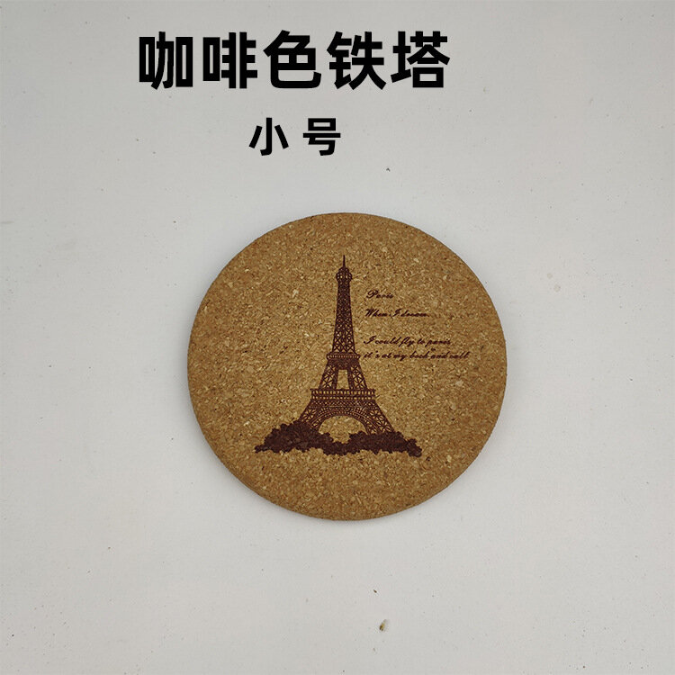 Пробковая подставка с натуральными креативными краями, круглая изоляционная подставка, водопоглощающая пробковая