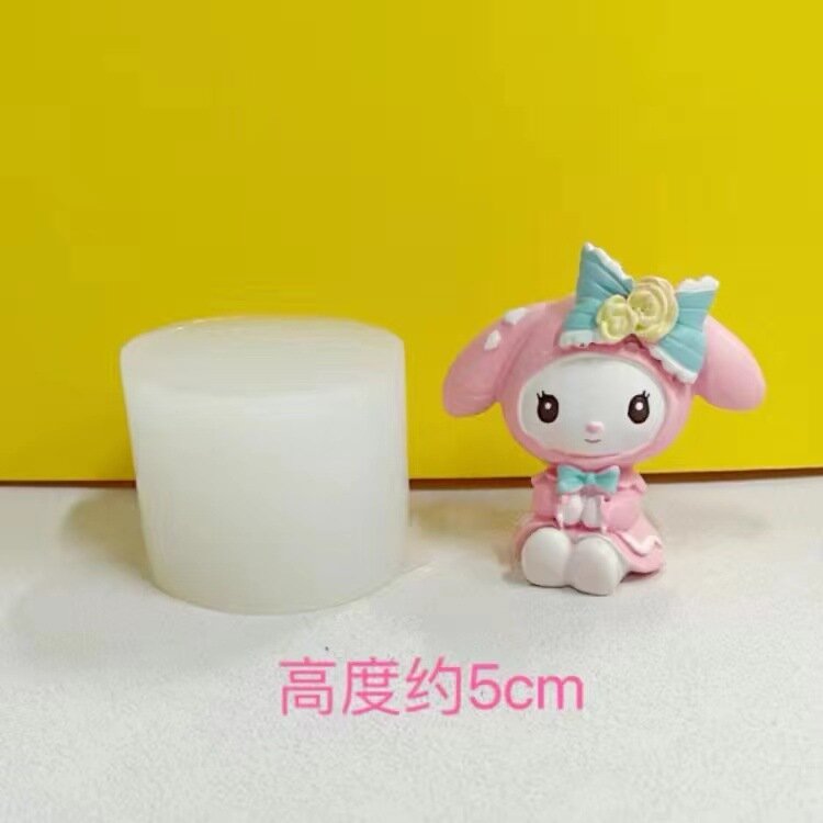 Ми Мелоди сидящая белая непокрашенная фигурка 5 см детский набор для рисования ручной работы