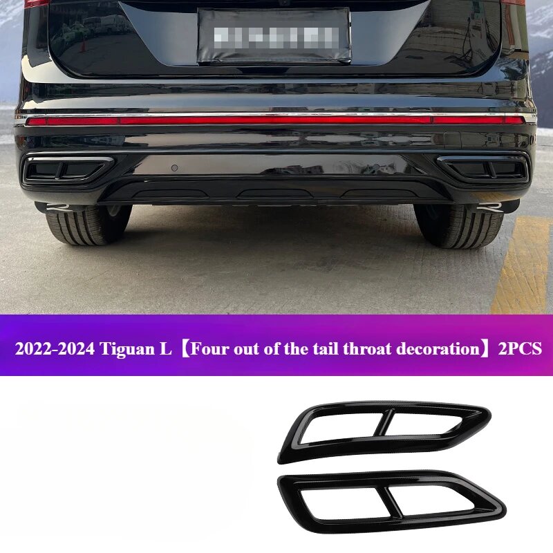 Для Volkswagen 17-24 Tiguan L22/23 модифицированный спортивный внешний вид Black Knight x принадлежности для внешней отделки автомобиля Four tail throat