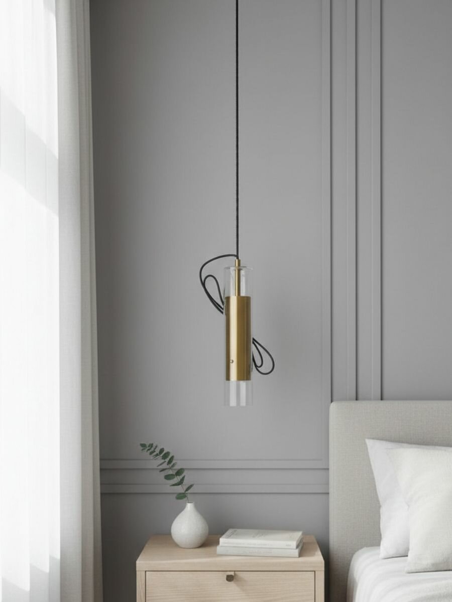 Светильник подвесной потолочный LED GU10 5Вт FIAP2320 латунь Подвесной светильник Лофт Blesslight