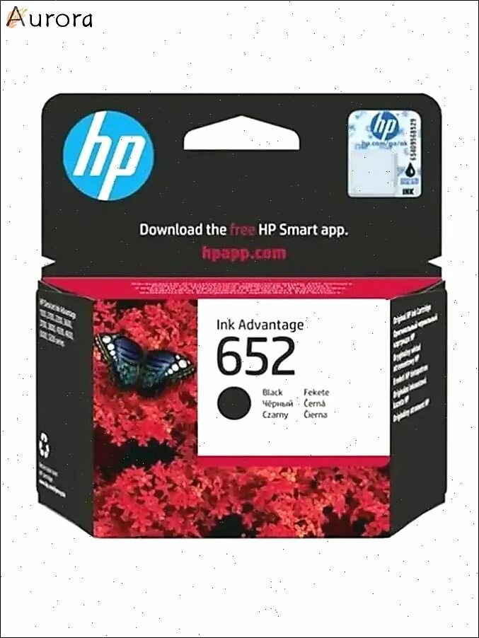 Картридж 652 (F6V25AE) Black + Большой срок годности, для HP Deskjet Ink Advantage 1115/2135/3635/3835/4535/4675 + Гарантия, оригинал, Черный (black), 1 шт