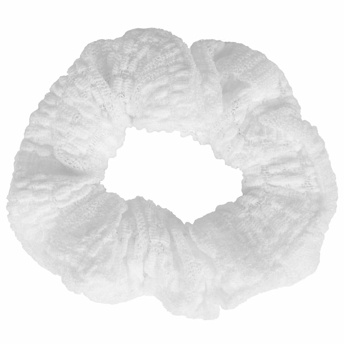 Резинка для волос 3х22см, скранч, белый, Monte Vita, 12 уп.