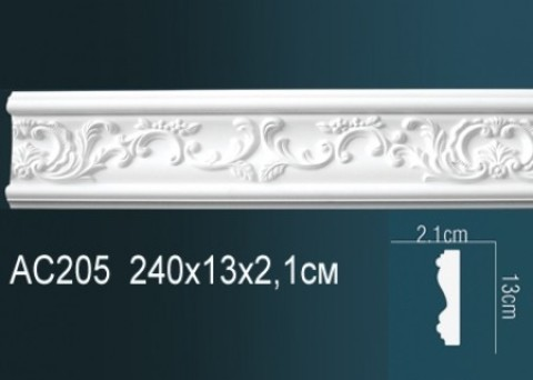 Молдинг Perfect AC205 Д240xШ2.1xВ13 см /Перфект.