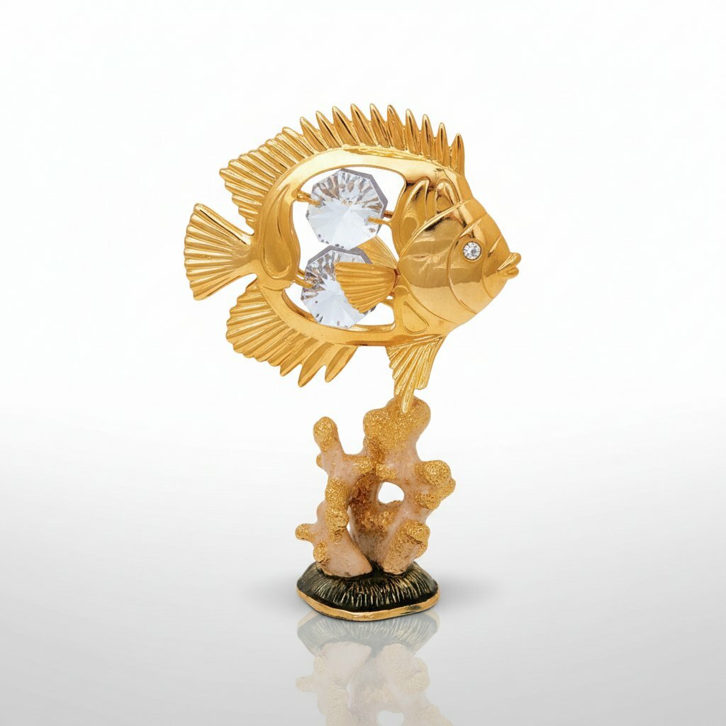 Фигурка на кораллах Рыбка-Дискус A7887 Crystal Temptations, Металл, кристалл