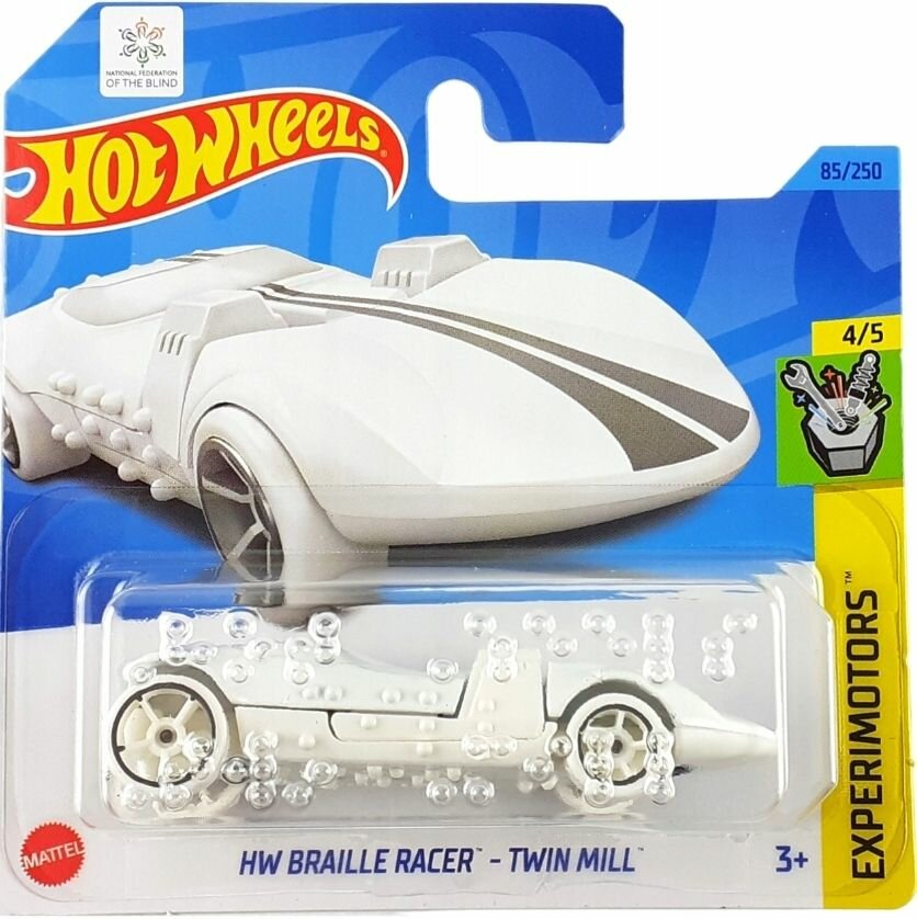 Игрушечная машинка Hot Wheels HW Braille Racer - Twin Mill White (базовая коллекция 2023 г, 85/250)