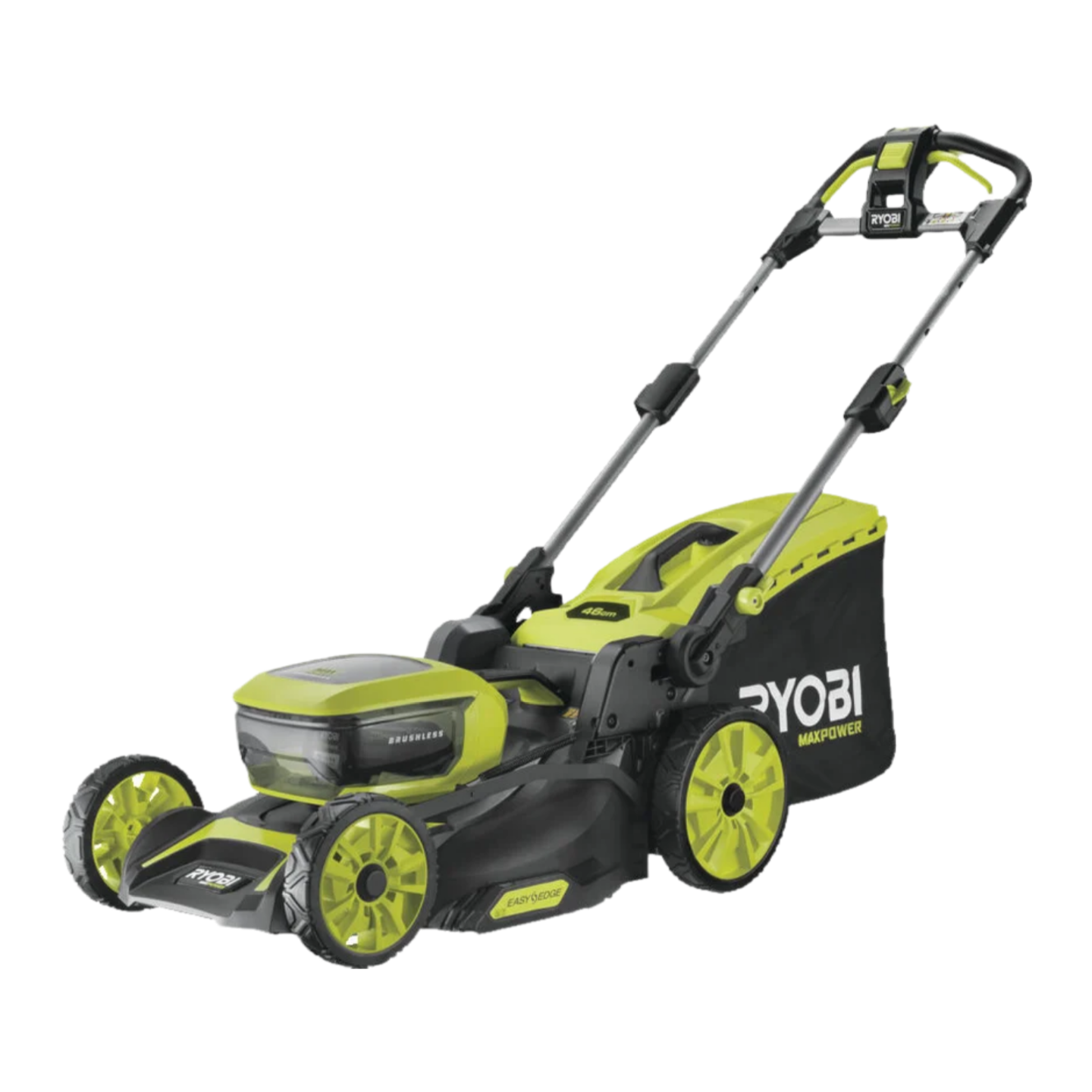 Газонокосилка аккумуляторная Ryobi 36В RY36LMXSP46A-150 (5133004913) травосборник 55 л, Li-Ion 36В/5 А·ч, зеленый/черный
