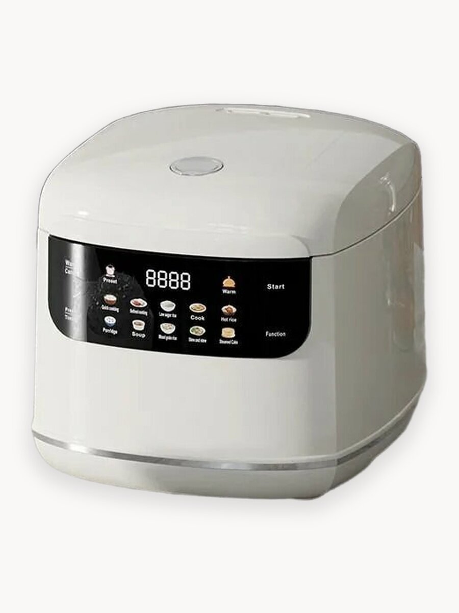 Рисоварка F509, 400Вт, 2л, нержавеющая сталь, керамика, белая