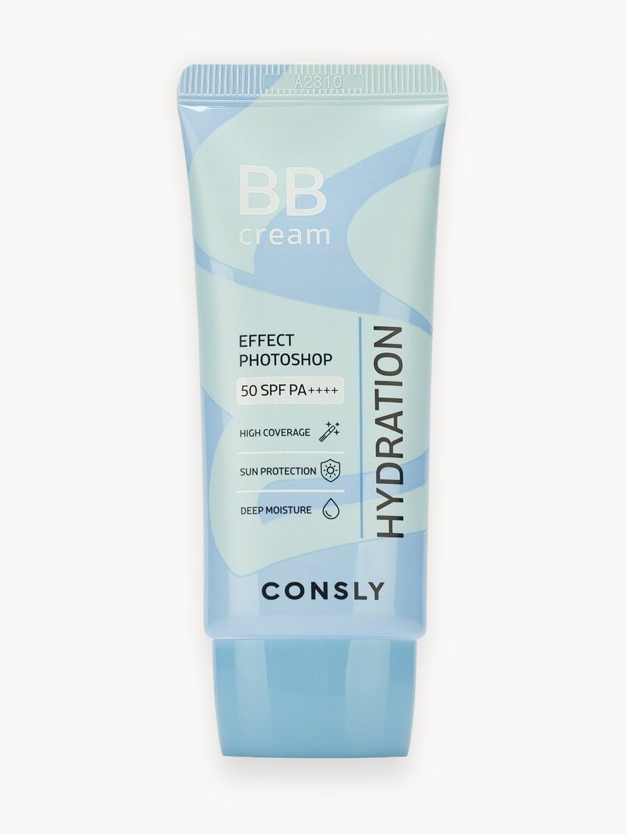 CONSLY BB-Крем для лица увлажняющий с эффектом фотошопа SPF50/PA++++, 50 мл, натуральный бежевый