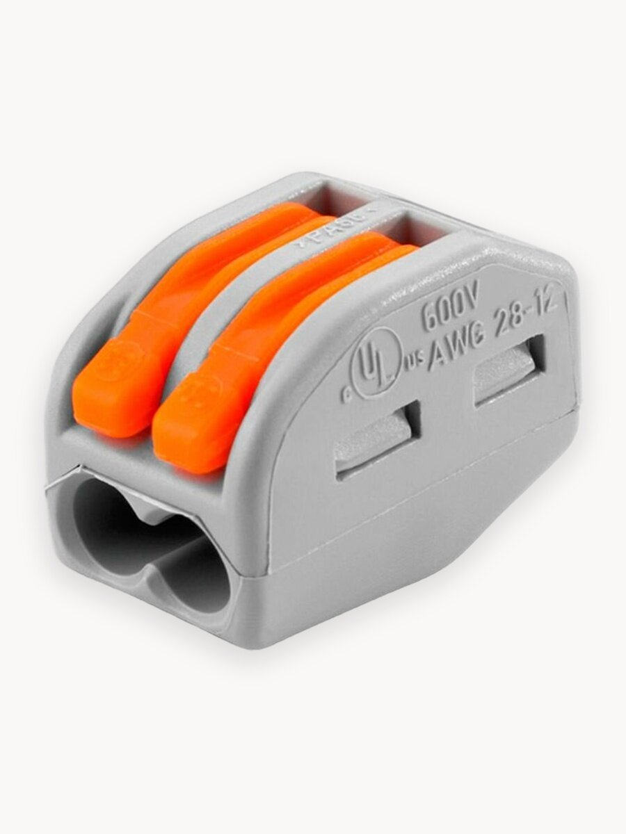 Клеммы для проводов зажимные, клемма 222-412 Электро (Аналог Wago/ ваго) 25 шт