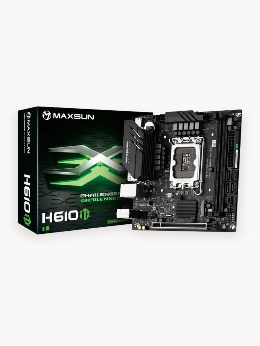 Материнская плата Maxsun CHALLENGER H610ITX 2LAN (LGA1700, Mini-ITX)