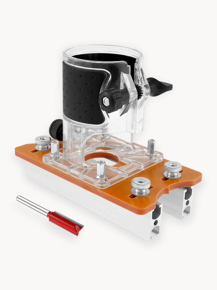 База для кромочного фрезера с основанием, шаблон для фрезерования по дереву, насадка приспособление для пазов