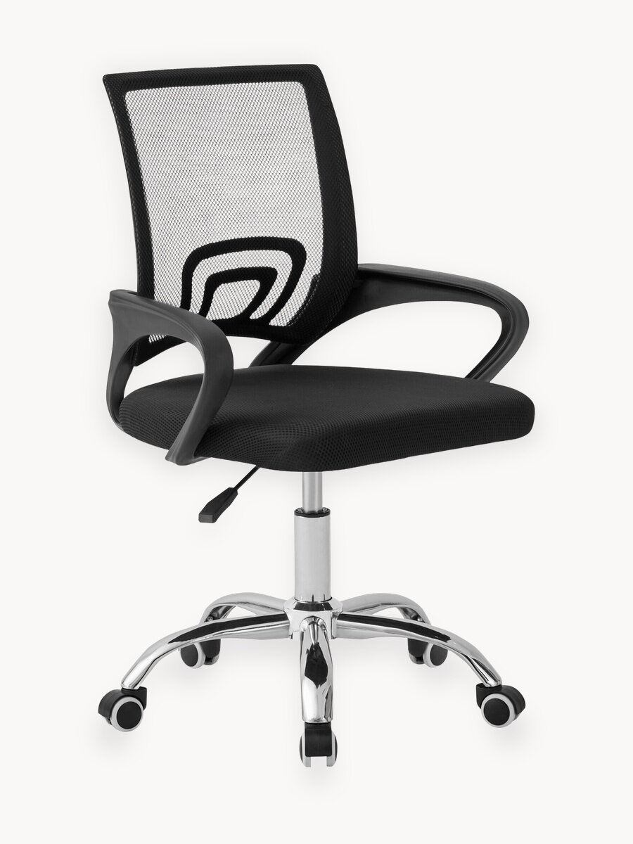 Компьютерное офисное кресло Keizen NLT CH-696 KZ-7351116, с поясничным упором, ткань/сетка, черное