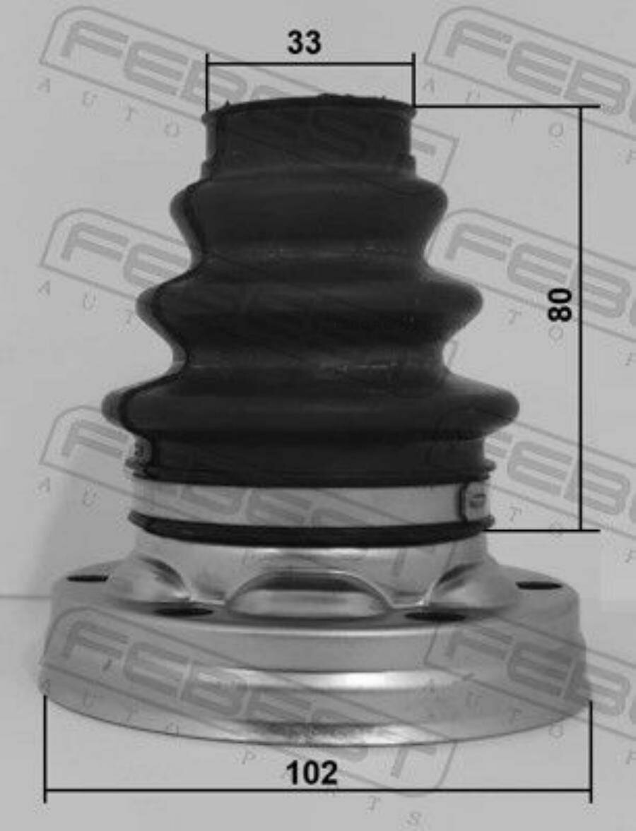 FEBEST 1915E82R пыльник ШРУС внутренний задний комплект 102X80X33
