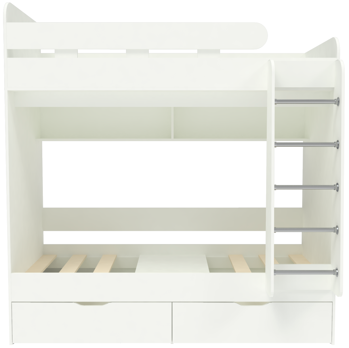 Двухъярусная кровать Юниор 5 80х190 Белый Белый