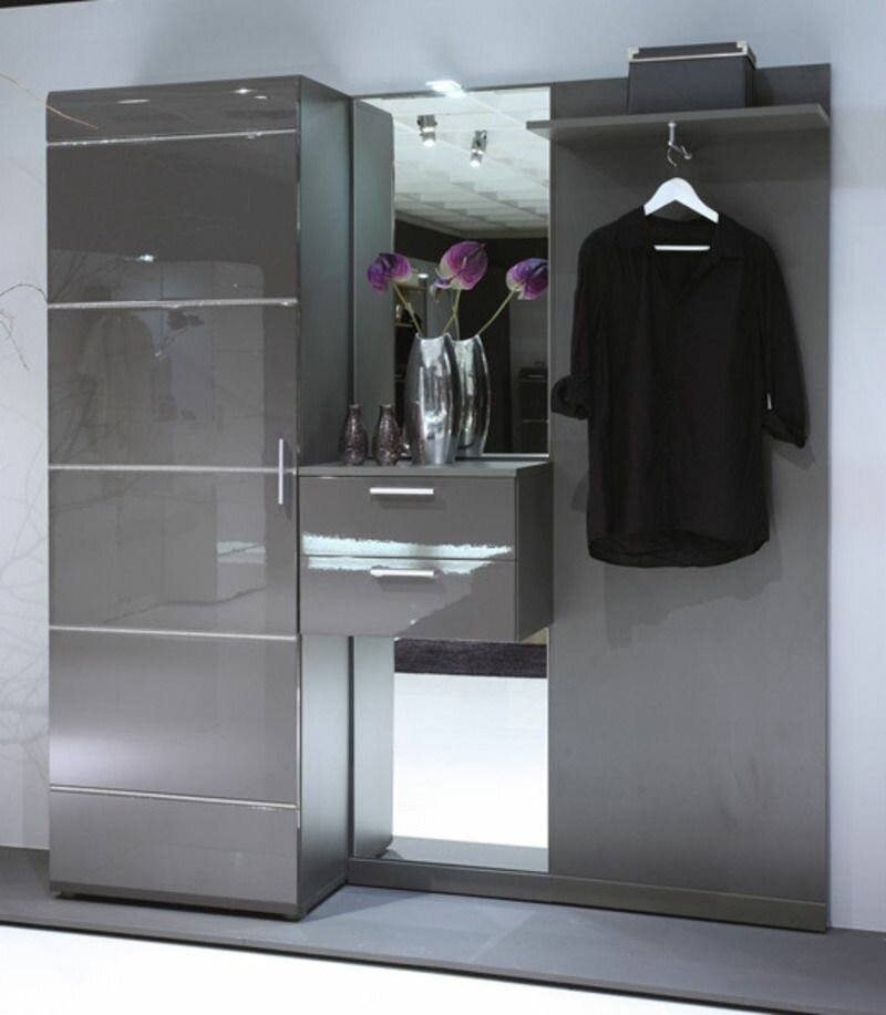 Прихожая Гранд МДФ, МФ-Купе, размер 180х34х220 см, цвет серый