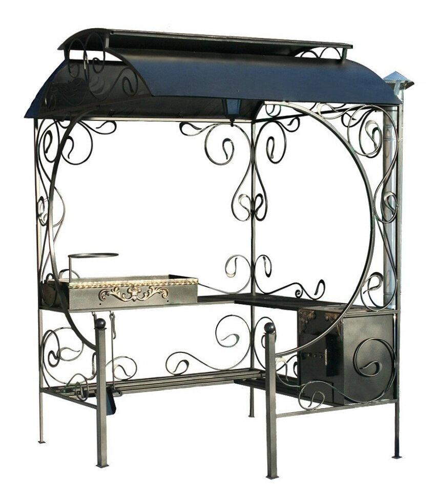 Мангал "Беседка-Классик", сварной, сталь, чёрный, 155х155 см