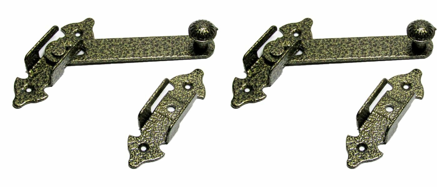 Щеколда малая ноэз ЩМ-120-SL старая бронза (комплект 2 штуки)