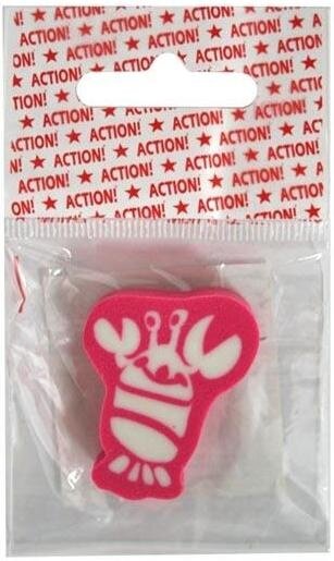 Action! AER45_3sht Ластик фигурный костяшки уп.- п/п с европодвесом, в комплекте 3 штуки action!