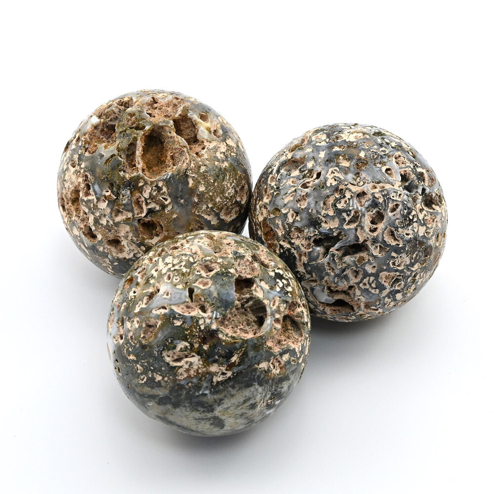 Шар из агата цветочного диаметр, 53мм .