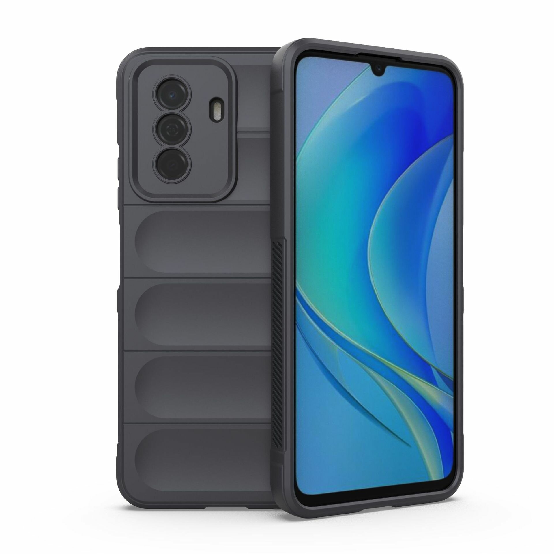 Чехол MyPads для Huawei Nova Y70 / Nova Y70 Plus (MGA-LX9N) / Nova Y71 из силикона противоударный черный