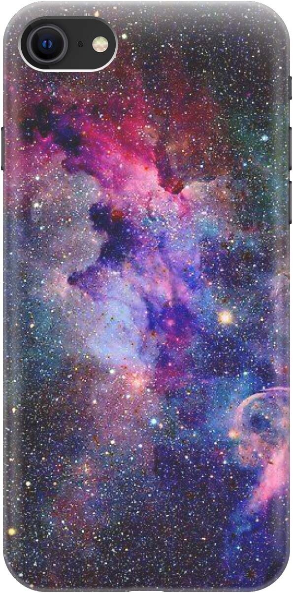 Силиконовый чехол на Apple iPhone SE (2022) / SE (2020) / 8 / 7 / Эпл Айфон СЕ 2022 / СЕ 2020 / 8 / 7 с рисунком "Открытый космос"