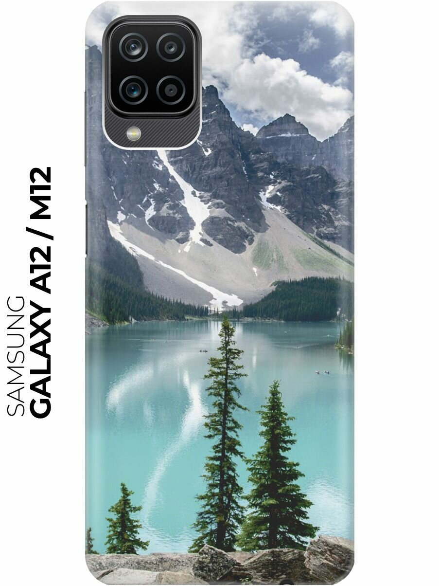 Силиконовый чехол Озеро и горы на Samsung Galaxy A12 / M12 / Самсунг А12 / М12