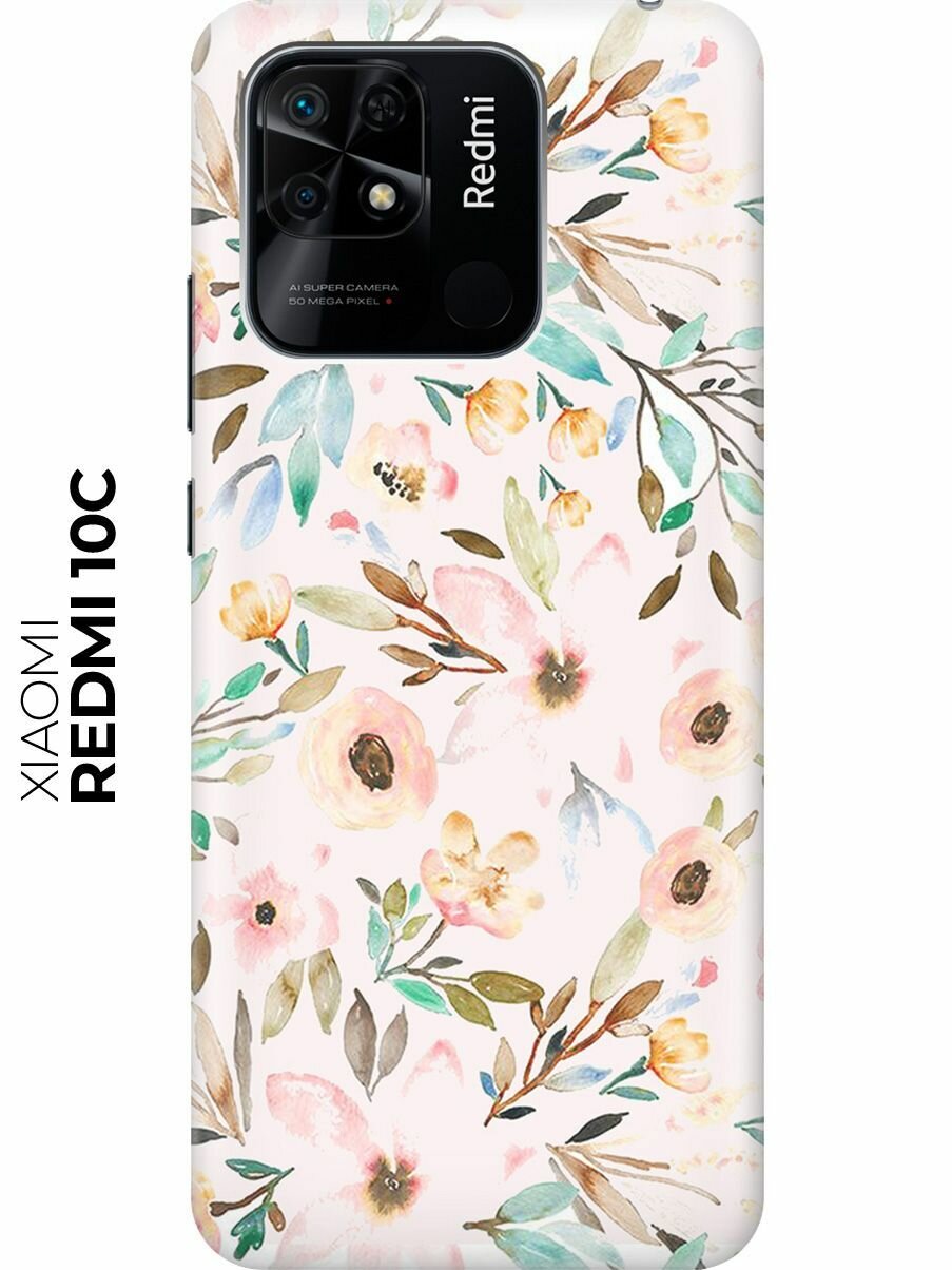 Силиконовый чехол Розовая нежность на Xiaomi Redmi 10C / Сяоми Редми 10С