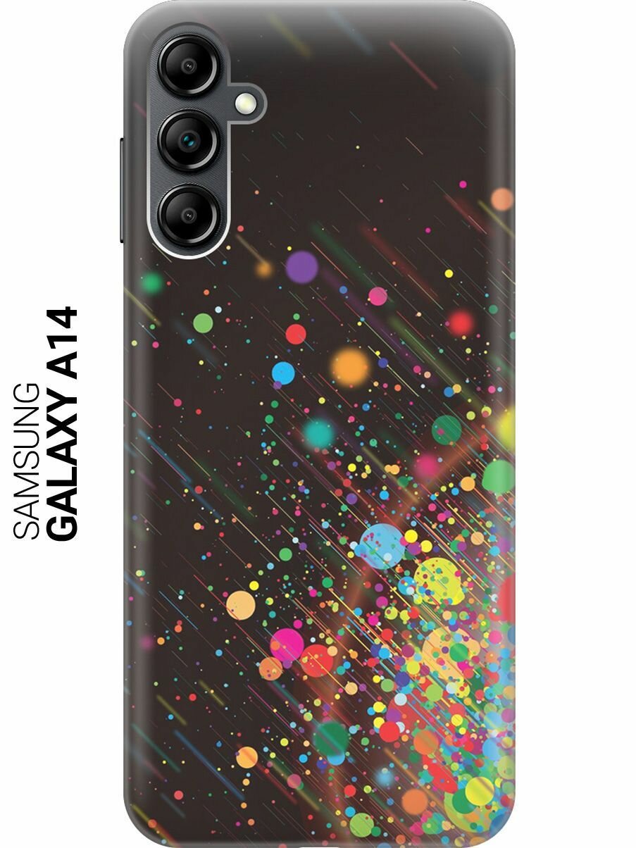 Силиконовый чехол на Samsung Galaxy A14, Самсунг А14 с принтом "Яркое настроение"