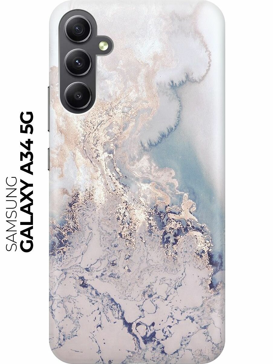 Силиконовый чехол Мраморная волна на Samsung Galaxy A34 5G / Самсунг А34