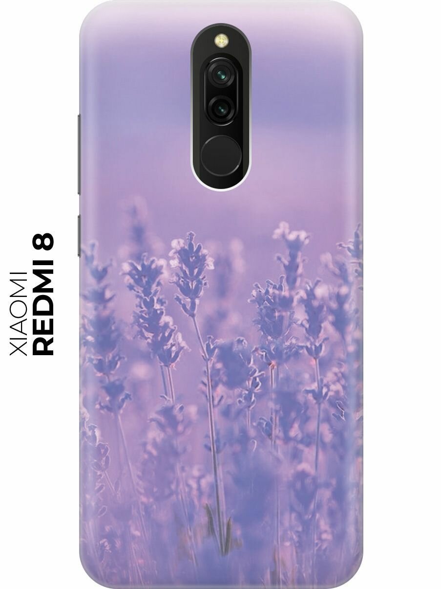 Силиконовый чехол Лавандовые поля на Xiaomi Redmi 8 / Сяоми Редми 8