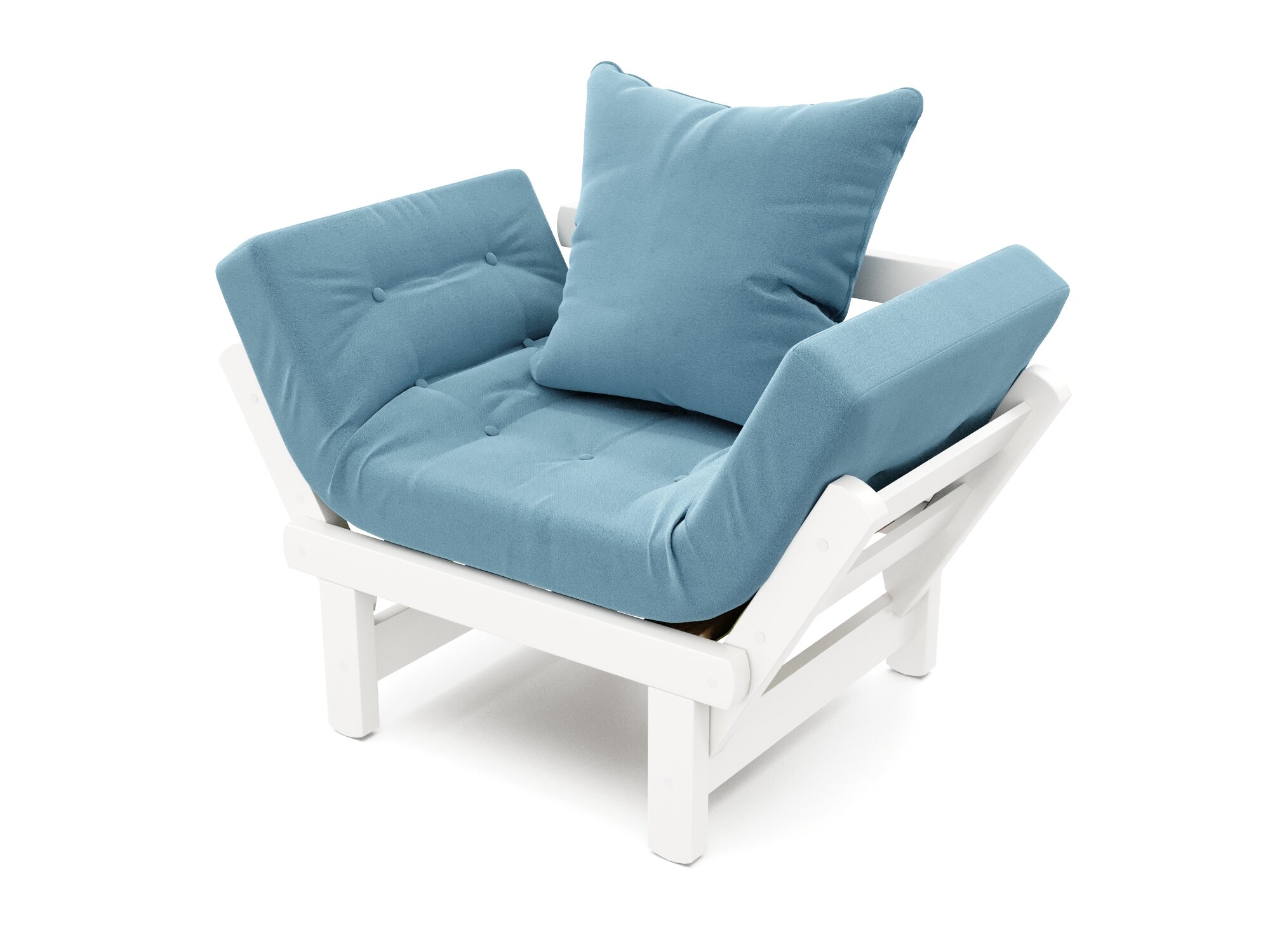 Кресло Soft Element Эльф, массив дерева, голубой, для кухни, для балкона