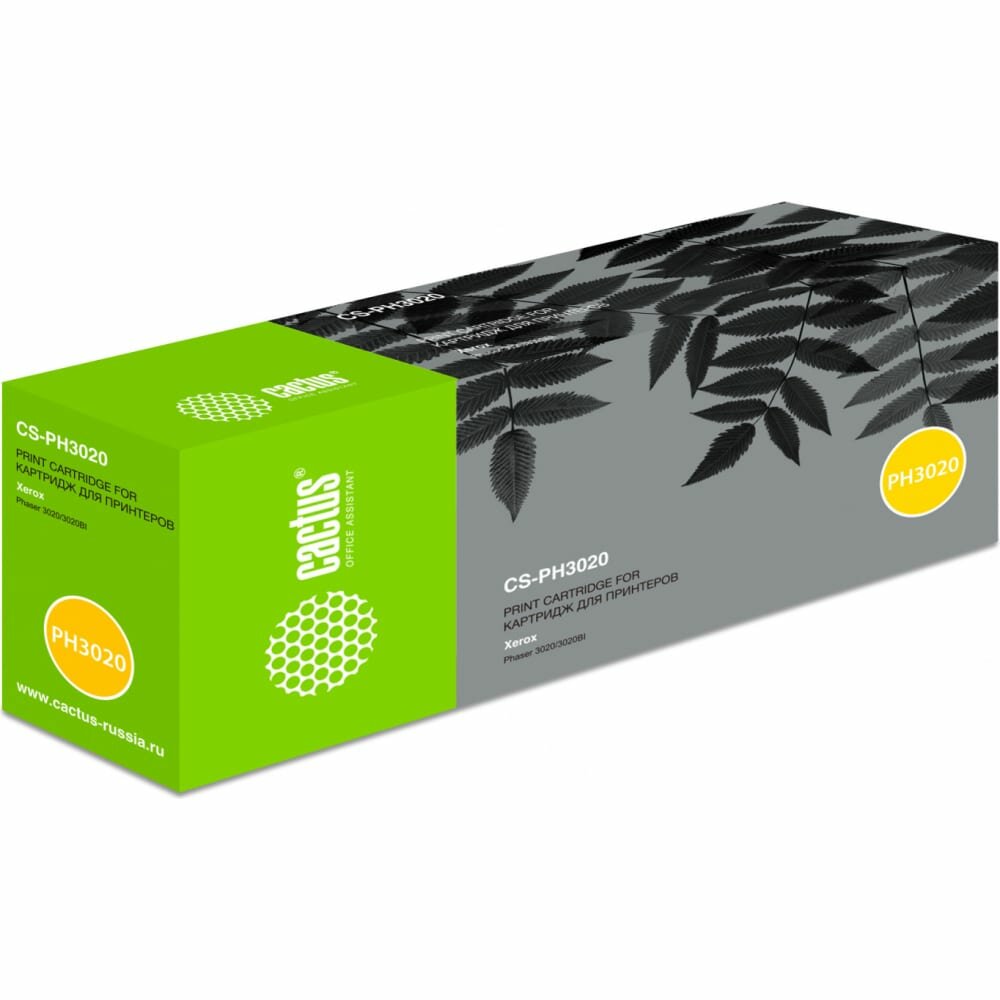 Лазерный картридж Cactus 106r02773 черный, 1500 страниц, для xerox phaserbi CS-PH3020