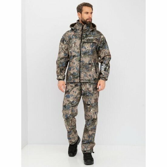 Костюм демисезонный Huntsman Никс люкс цвет Лабиринт ткань Alova windblock, разм. 52-54/182