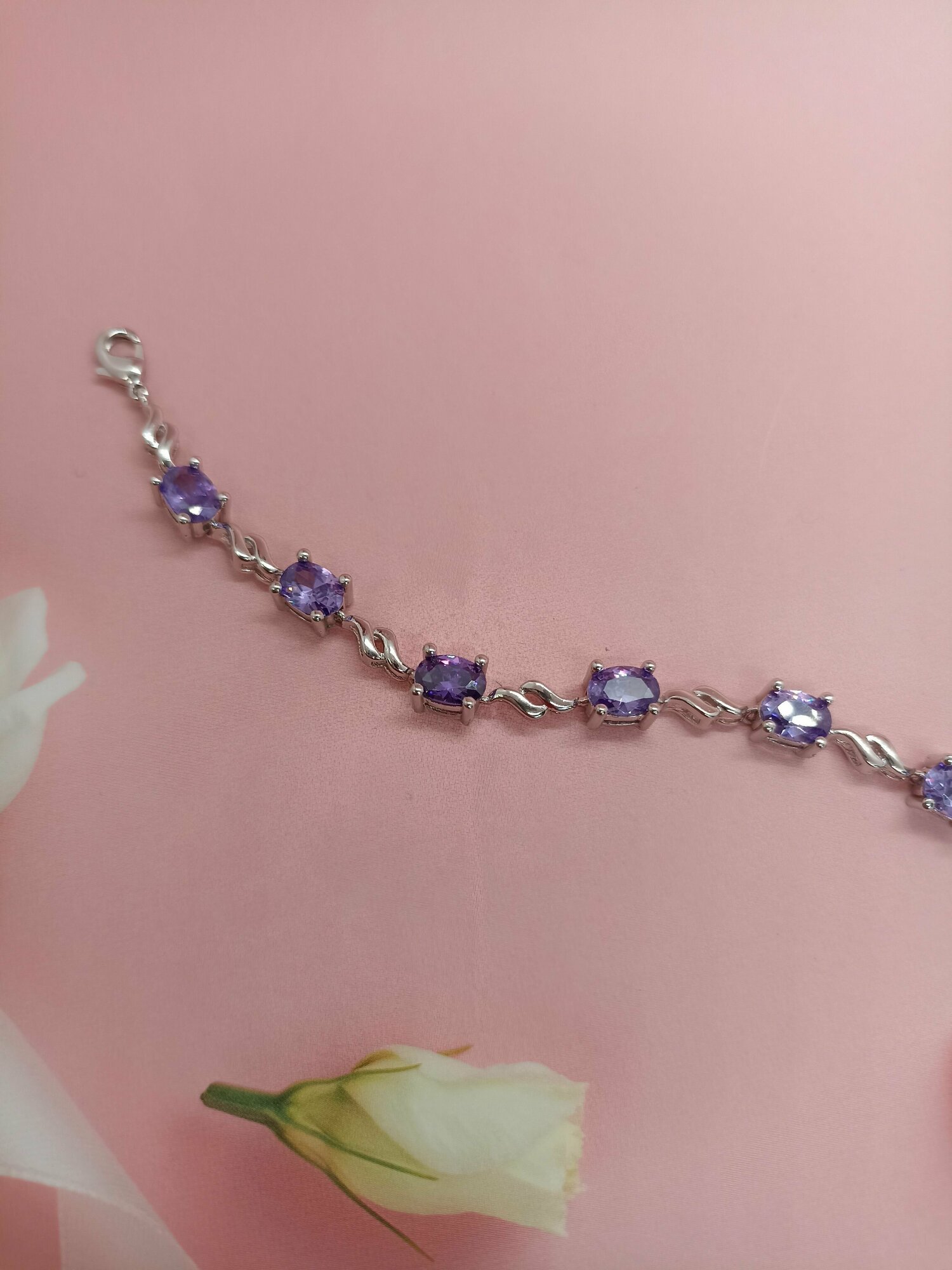 Браслет, искусственный камень