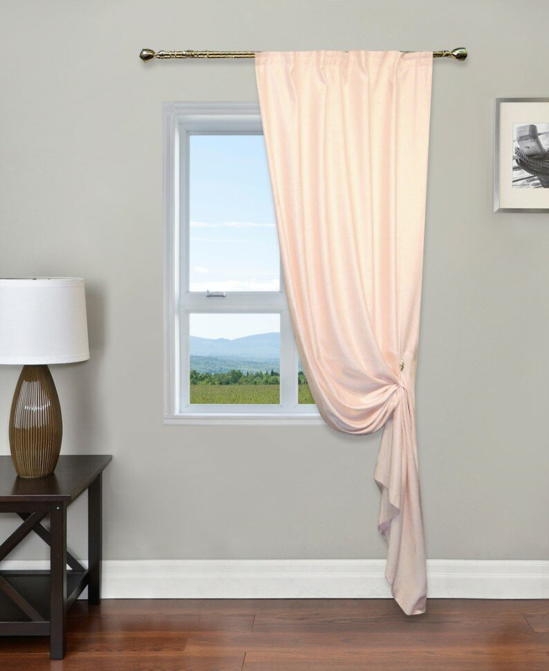 Штора розовая Эстейдж "Ева" на ленте ш.150 х в. 270 см -1шт.