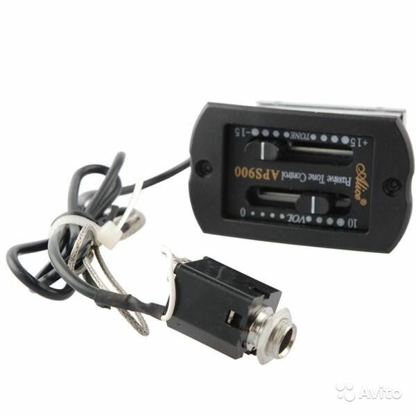 Звукосниматель - пьезодатчик ALICE EQ-APS900, регуляторы громкости и тона