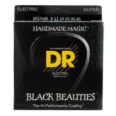 Струны для электрогитары DR Extra Life Black Beauties BKE-9/46 9-46