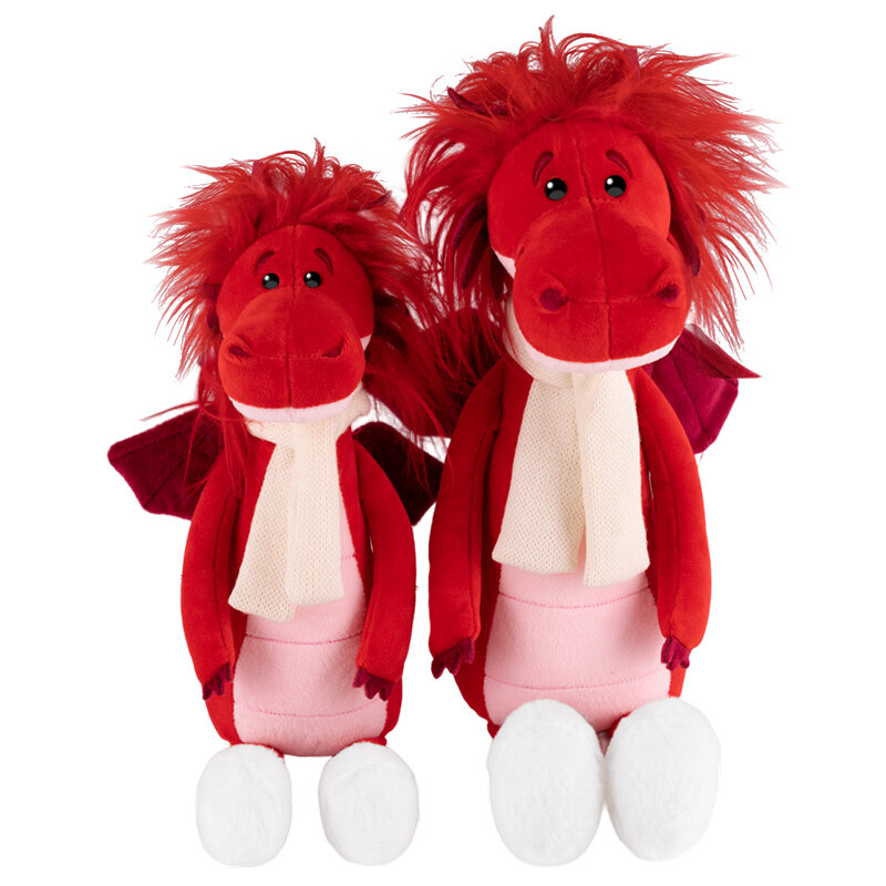 Игрушка MRT012309-2-30 Дракон Руби В Шарфике И Валенках 30 см Maxitoys (красный), Игрушка 30 см