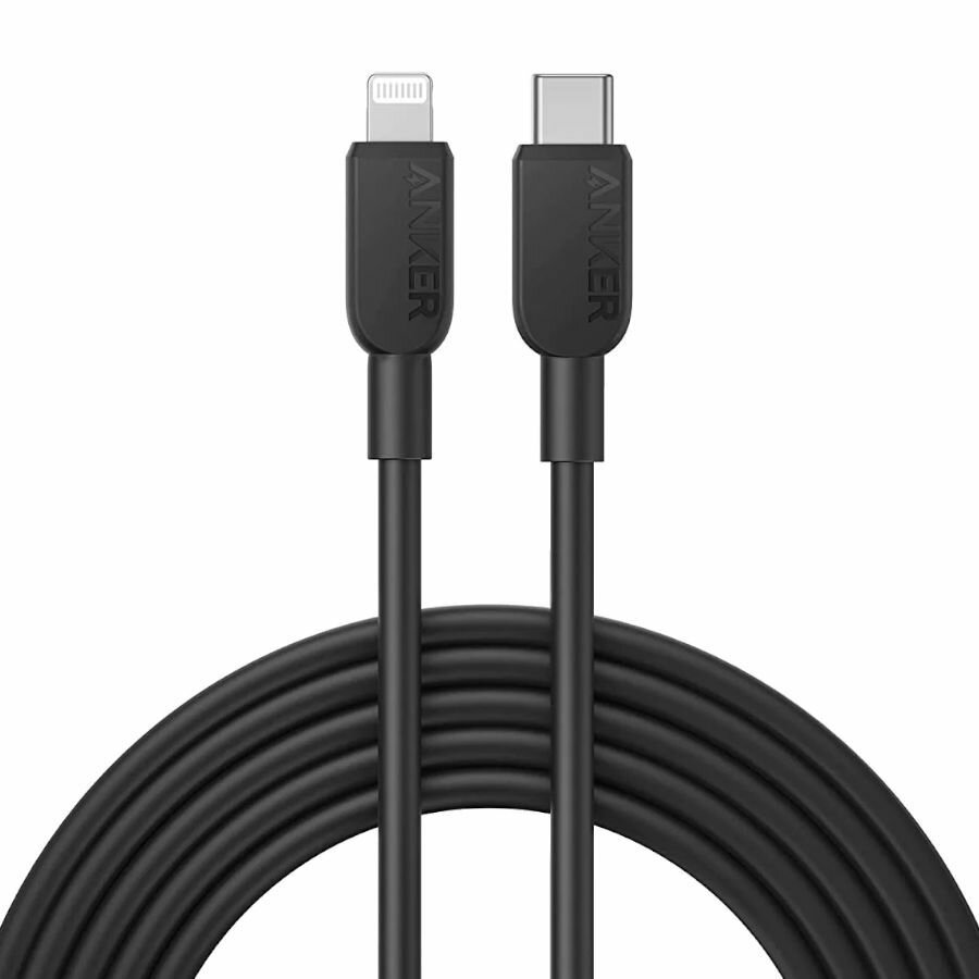 Кабель для зарядки Anker 310 USB-C to Lightning 1.8м, MFI - Черный (A81A2611)