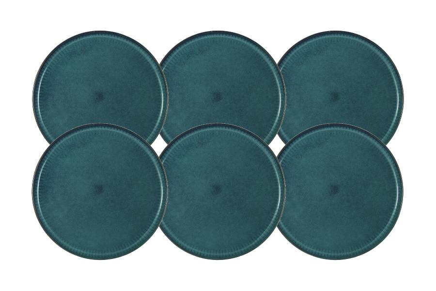 Набор 6 тарелок обеденных Comet морская волна, 28см (Home&Style)