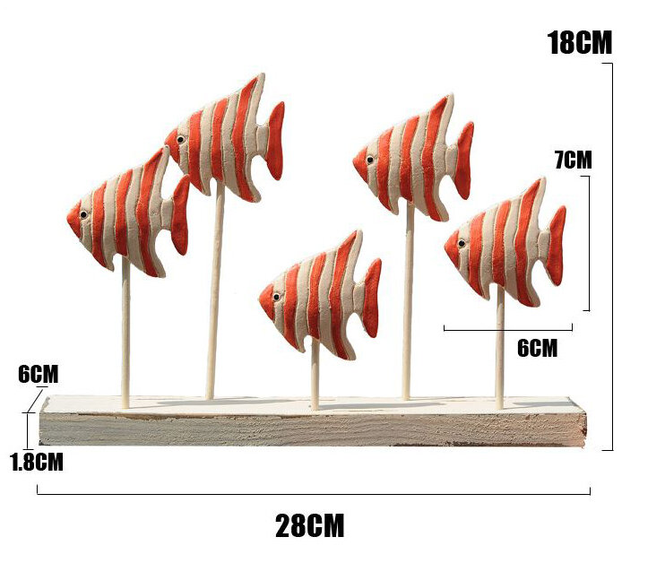 Рыбки декоративные на подставке 28х6х18 см. COLOR RED