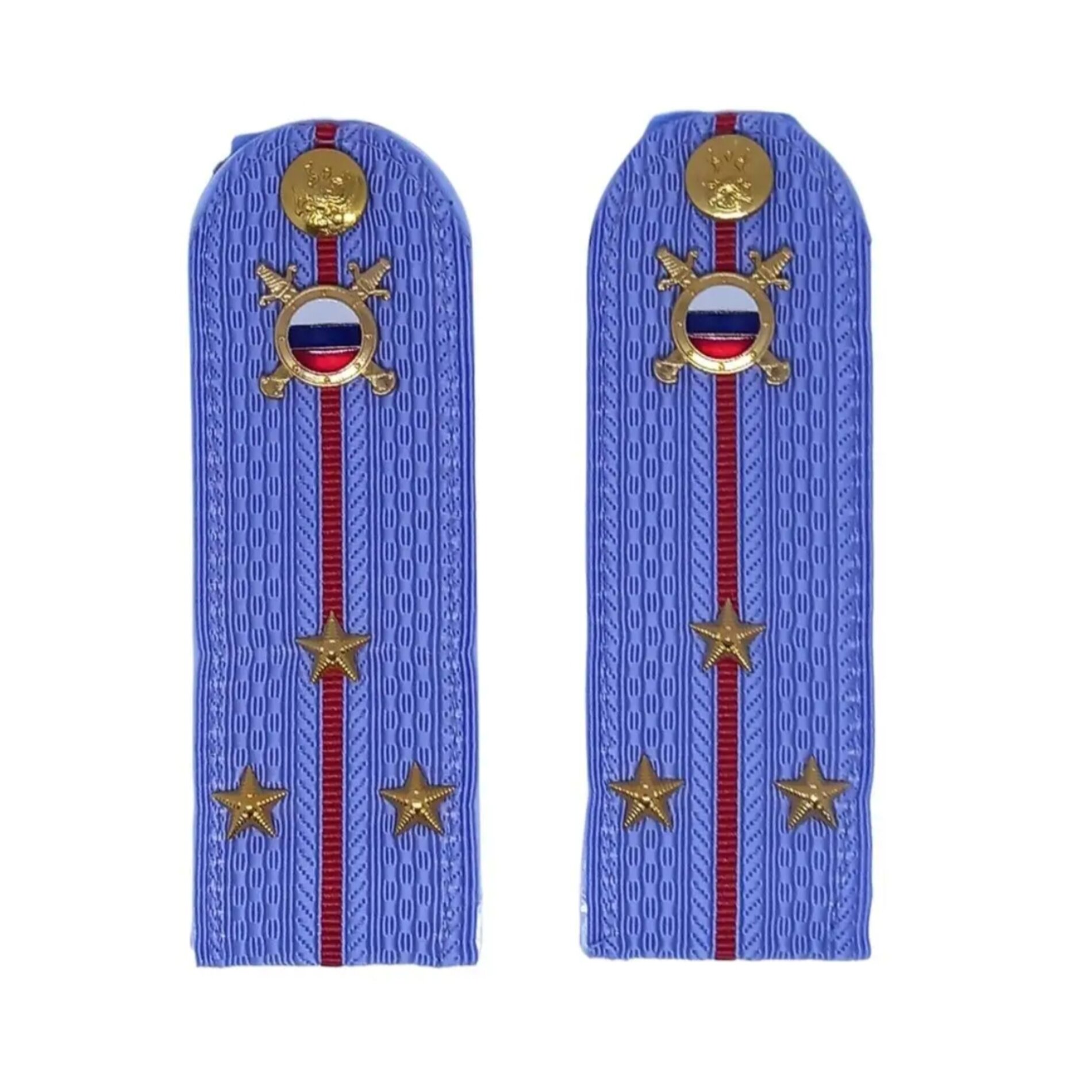 Погоны Мвд внутренняя служба на рубашку голубые Пластик Звание Старший лейтенант