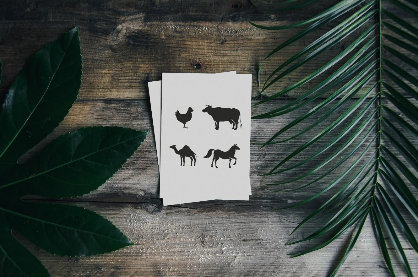 Трафарет Животные 4 / шаблон пластиковый многоразовый