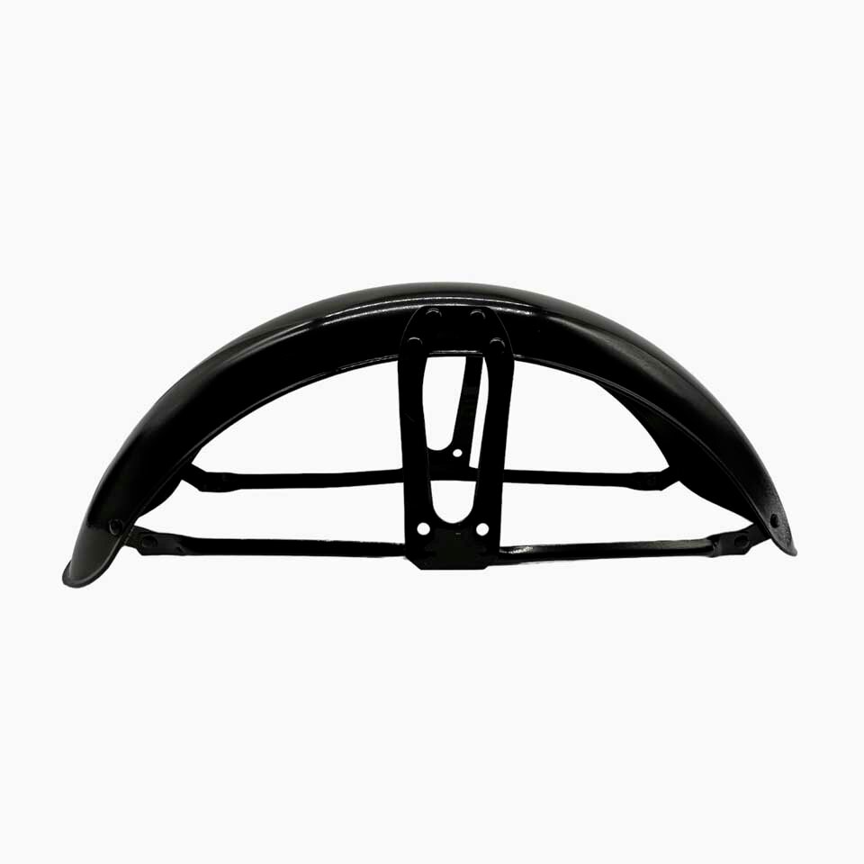 Крыло переднее на мопед Альфа, Дельта, Zodiak, ОВ-70 (черное, глянцевое)