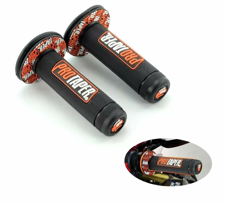 Ручка газа тюнинг силиконовая (грипсы, комплект 2шт) ProTaper (оранжевые)