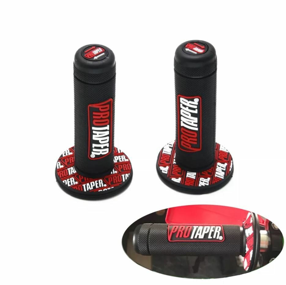 Ручка газа тюнинг силиконовая (грипсы, комплект 2шт) ProTaper (красный)