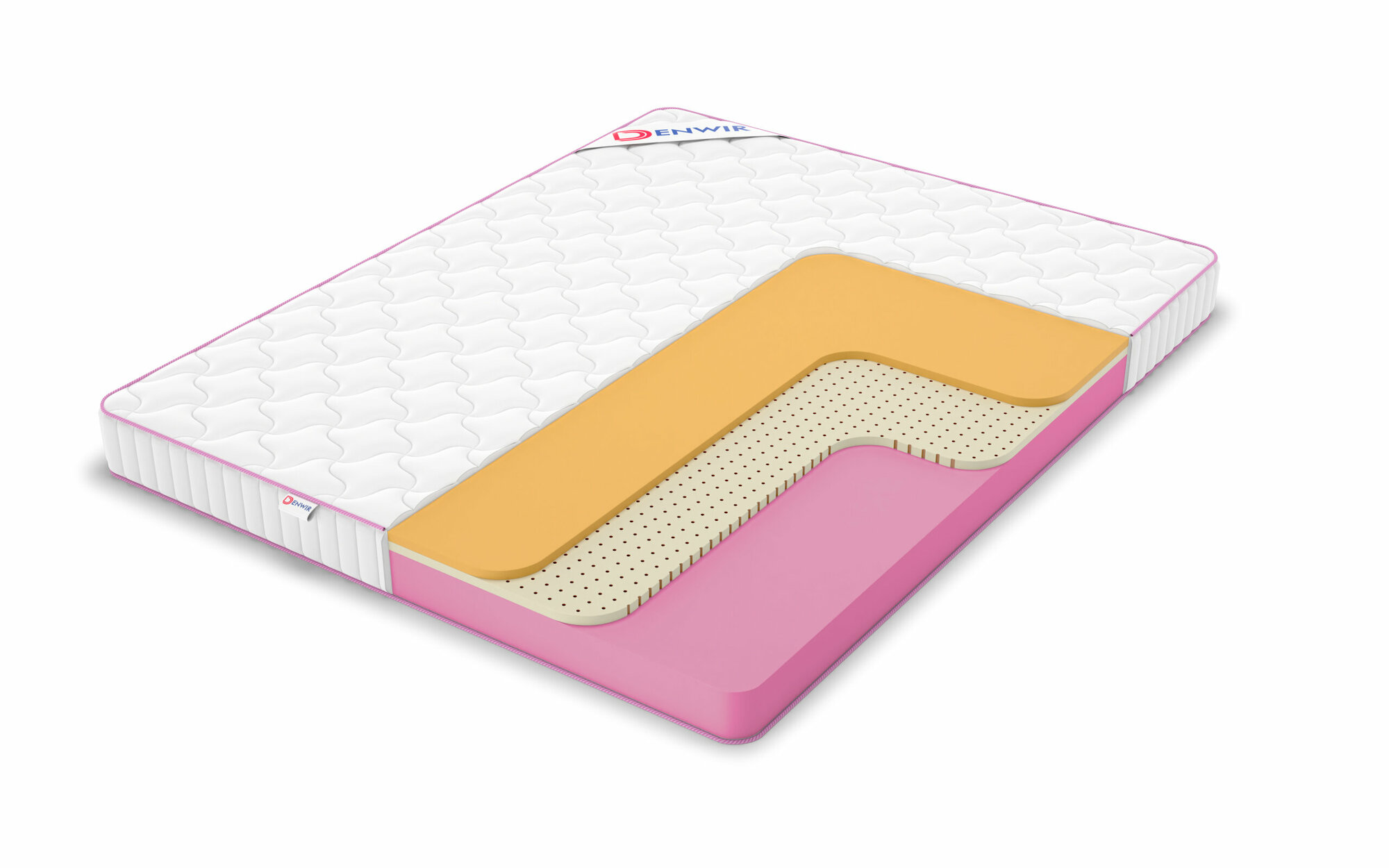 Матрас Denwir Mega Air 14 70х160 высота 15 см анатомический жесткий средней жесткости латексный Беспружинный
