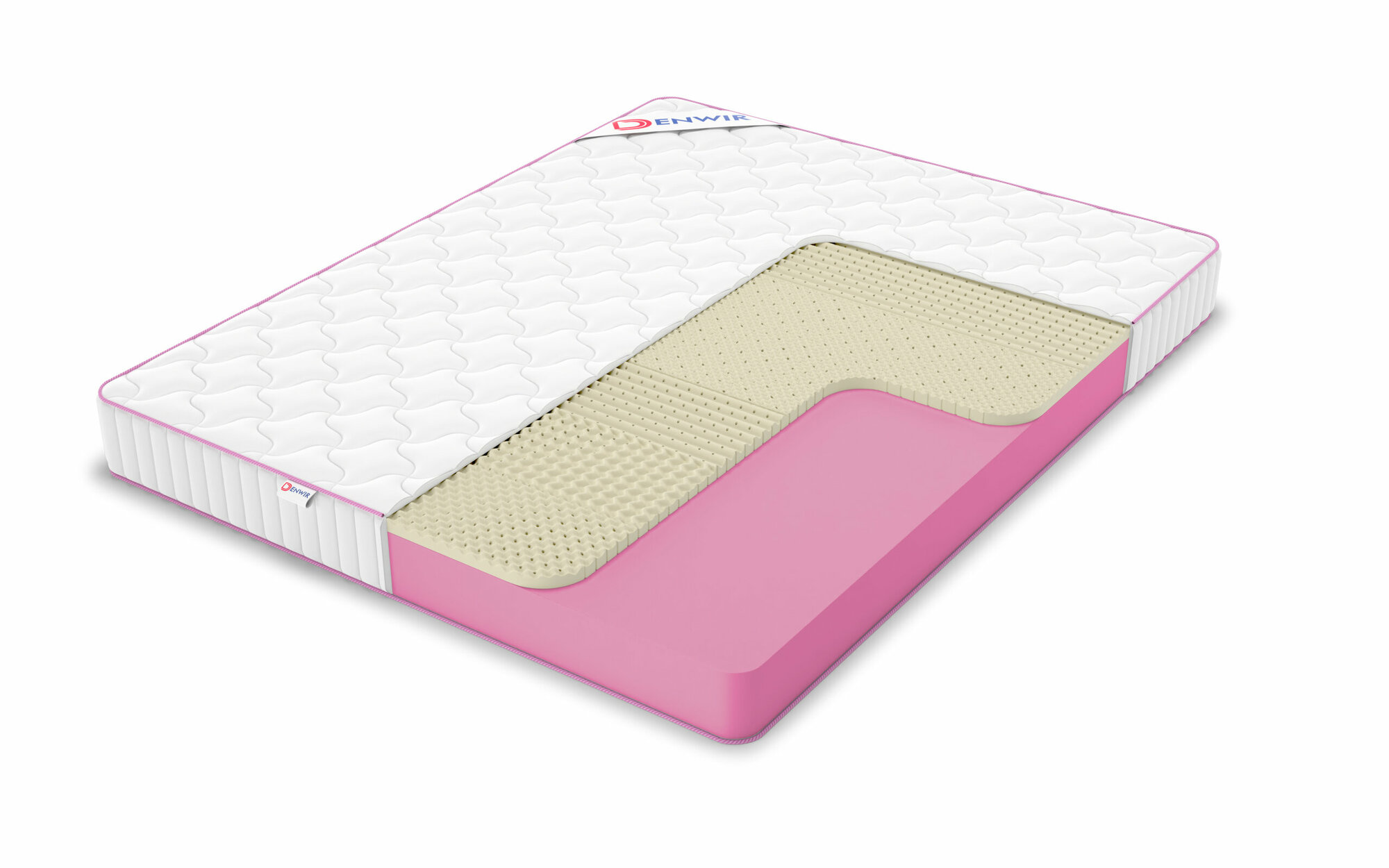 Матрас Denwir Mega Soft Relax 17 160х200, высота 18 см, анатомический жесткий средней жесткости латексный Беспружинный