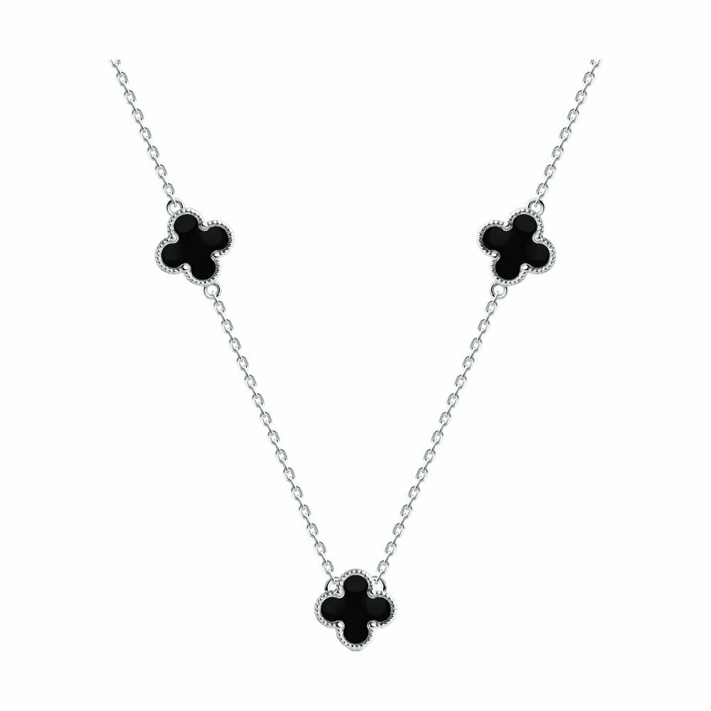 Колье, серебро, 925 проба, эмаль